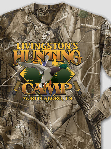 Duck Hunting Camp Embroidered 2-Tone Camo Hats